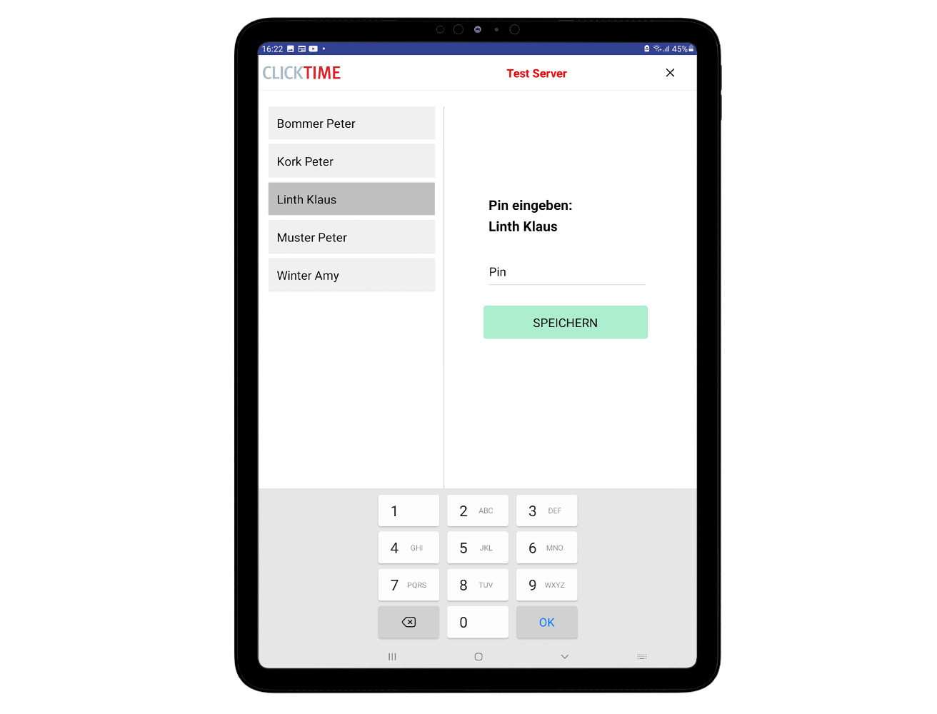 Timerecording with Tablet | ClickTime